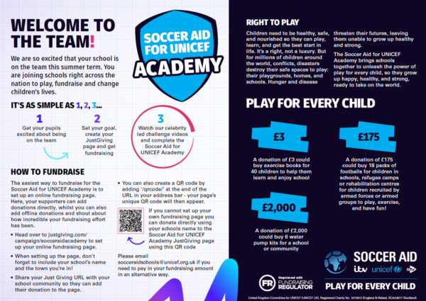 Schools resources - Soccer Aid